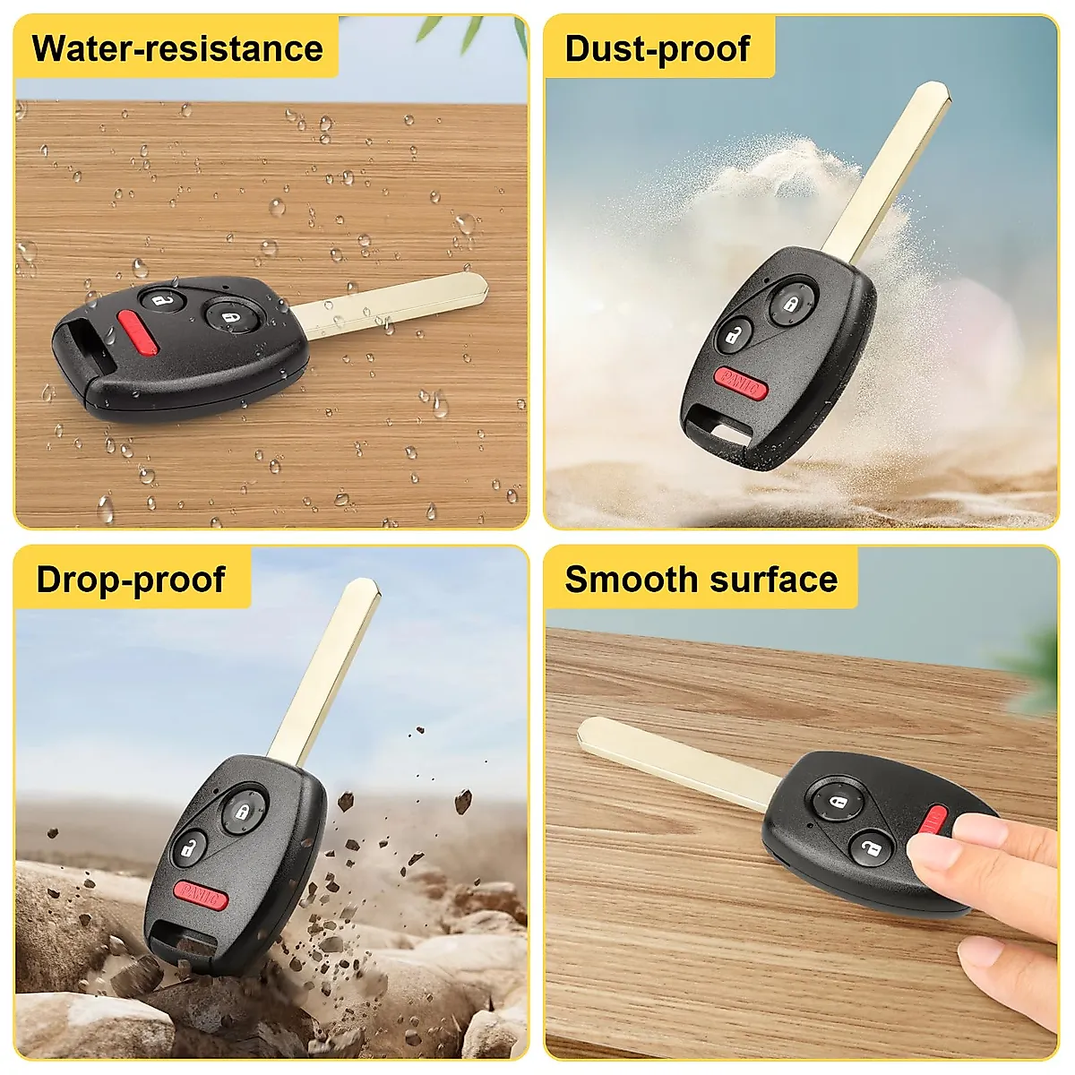 Key Fob Remote Control Replacement Fits for 2005 2006 2007 2008 Honda Pilot Keyless Entry Remote CWTWB1U545 35111-S9V-325, 2 Pcs