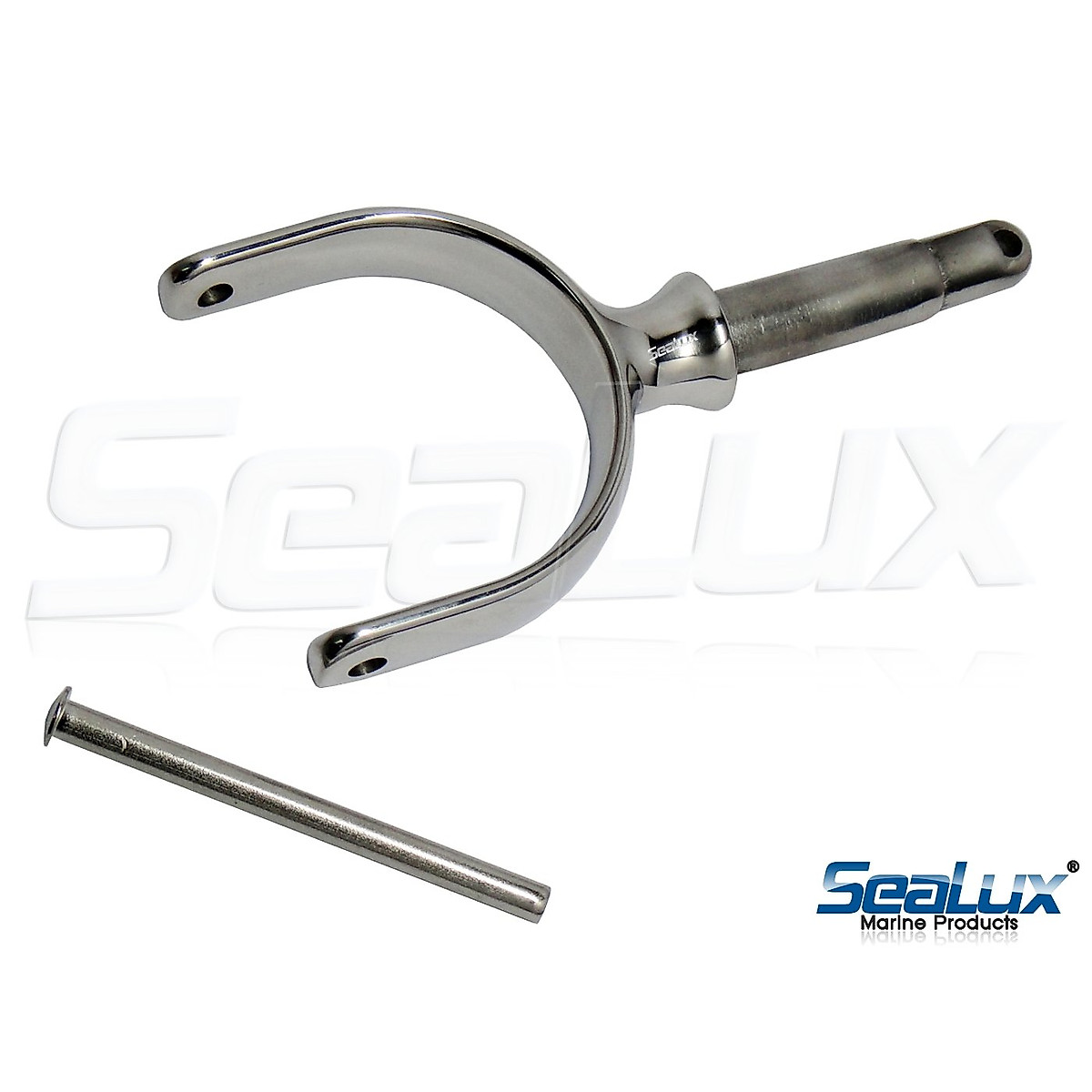 SeaLux 316 Stainless Steel North River/Horn Pinned Oarlock Heavy Duty 1/2"x 2" Shaft for Boat/Kayak