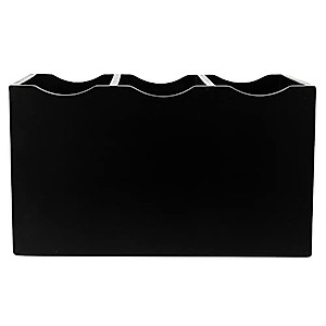 Restaurantware 8.25 x 5.5 x 4.75 Inch Flatware Display 1 Countertop Buffet Utensil Caddy - 3 Compartment For Parties Picnics Homes or Restaurants Black Bamboo Cutlery Holder Upright