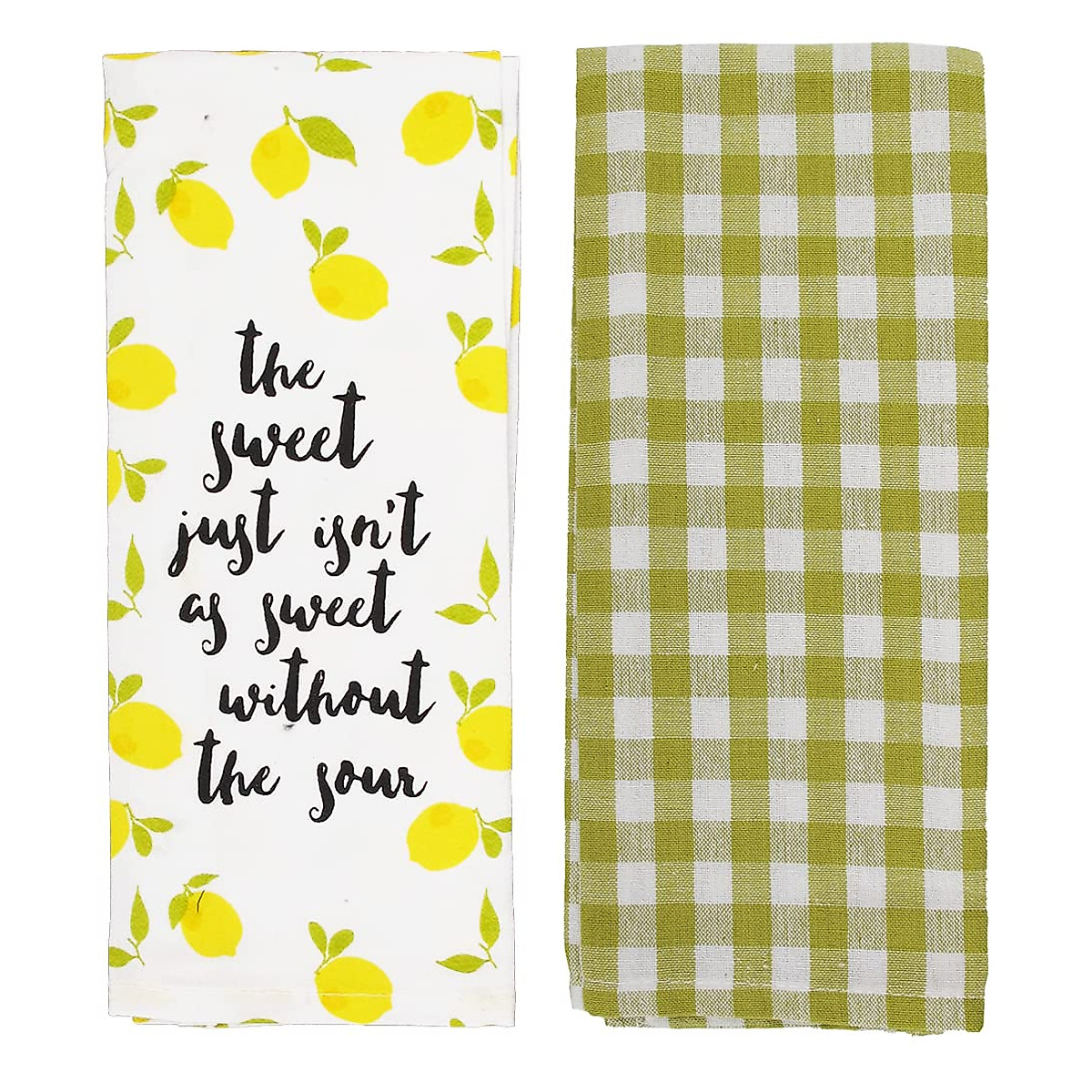 fillURbasket Decorative Buffalo Plaid Kitchen Towels Set of 8 Cute Summer Spring Dish Towels Lemons Bees Rooster Flour Sack Towels for Dish Hand Drying 100% Cotton 15”x25”