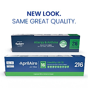 AprilAire 216 Replacement Filter for AprilAire Whole House Air Purifiers - MERV 16, Allergy, Asthma, & Virus, 20x25x4 Air Filter (Pack of 2)
