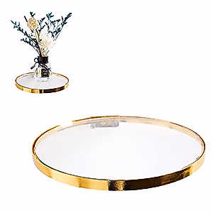 Flocovers Circular Design Small Wall Shelves,Glass Shelf Display Shelf Flexible Use of Wall Space,Floating Shelf for Bedroom, Living Room, Bathroom, Kitchen, Office and More
