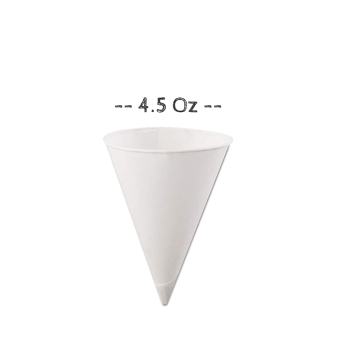 Smygoods Disposable White Paper Cone Cups (Pack of 200-4.5 oz) Eco-Friendly, Leak-Proof, Ideal for Events, Water Coolers, Quick Hydration & Efficient Cleanup