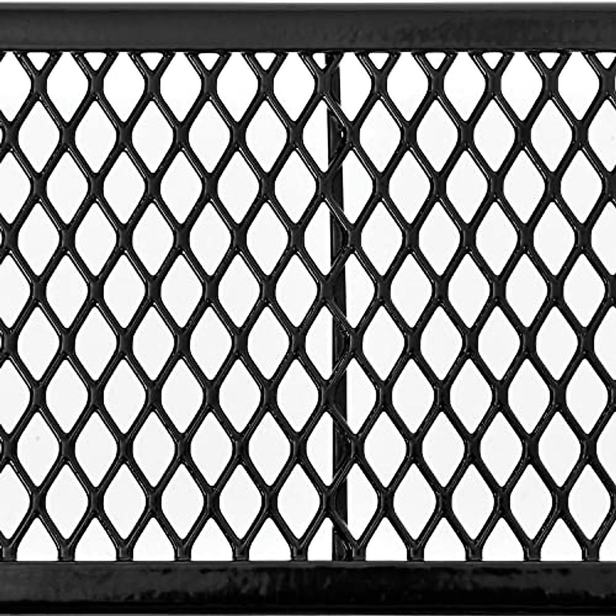 Global Industrial 4 ft. Expanded Metal Rectangular Outdoor Steel Picnic Table, Black