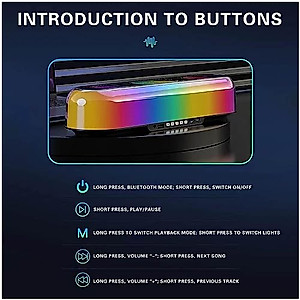 Bluetooth Speaker with RGB Light- Portable Wireless Speaker, Upgrade 52mm Dual Speakers Unit, Multimedia Antimagnetic Speaker, for Computer Home Gaming Party Outdoor Beach Birthday Gift
