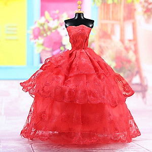 Healifty 8pcs Doll Dress Form Model Mini Mannequin Dress Form Cloth Gown Clothing Demountable Display Stand Small Mannequin Model Supports for Dollhouse Display Holder Toy Black