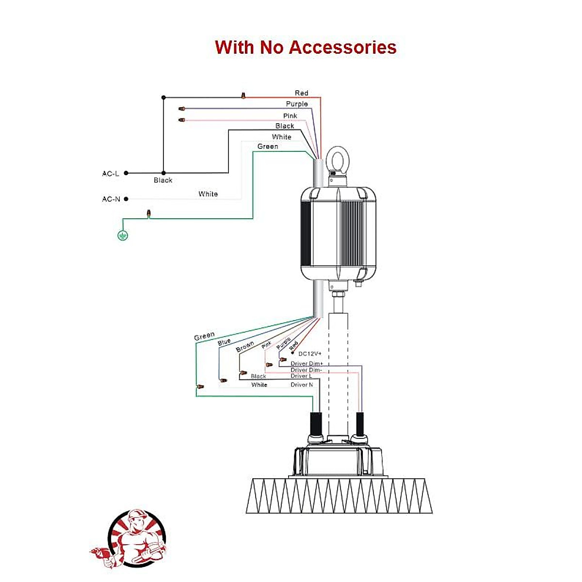 Kono Series - 40 Watt UFO High Bay Emergency Battery - with Junction Box