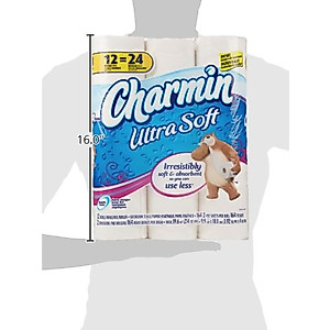 Charmin Ultra Soft Double Roll Toilet Paper, 12 Count