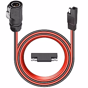 Cllena 2 Pin Power Industrial Circular LP-20 Connector to SAE Adapter Cable 10AWG Furion Solar Plug to SAE Connector for Solar Panel Suitcase Forrest River RV Ports