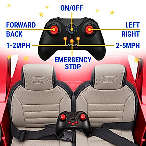 2024 Ford F450 Two (2) Seater 24V Ride On Kids Car Truck w/Remote | Large 24V Battery Licensed Kid Car to Drive 3 Speeds, Leather Seat, MP3 Music by Bluetooth, FM Radio, Rubber Tires