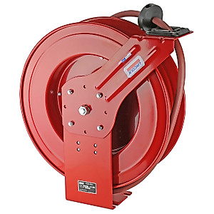 Lincoln 83753 Value Series Air and Water 50 Foot x 3/8 Inch Retractable Hose Reel, 1/4 Inch NPT Fitting, Slotted Mounting Base, 5-position Adjustable Outlet Arm
