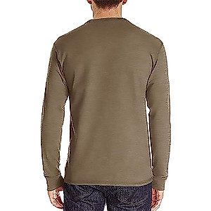 Lexiart Mens Fashion Henley Shirts Long Sleeve Button Cotton T-Shirt with Pocket