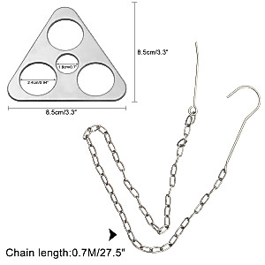 CA Mode Camping Tripod Board Accessories Set Stainless Steel Campire Support Plate - Turn Branches into Campfire Tripod with Adjustable Chain for Hanging Cookware - Perfect Outdoor Cooking