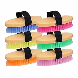 Showman Neon Soft Body Brush with Nylon Handle (Orange)