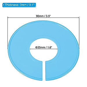 PATIKIL Clothes Dividers, 6 Pack Closet Clothing Rack Size Dividers Blank Labels Sorting Round Separator for Closet, Light Blue