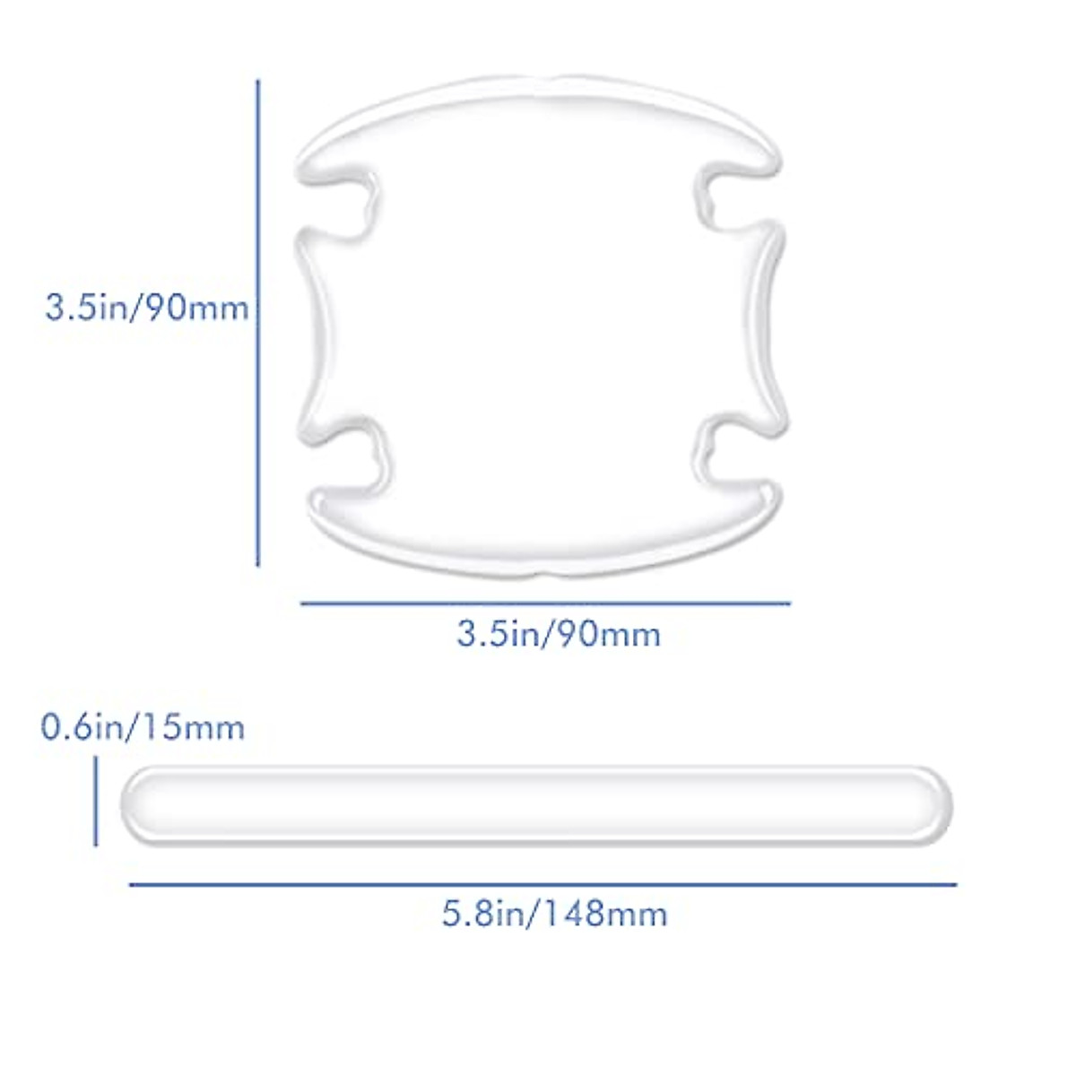 SHERY Car Door Handle Scratch Protector Car Door Film Stickers for Protective Car Car Door Handle Cup Protector Films 8 Pcs