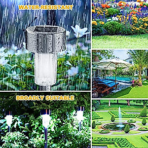 Solar Lights Outdoor, 16Pack Solar Pathway Lights Outdoor Stainless Steel Yard Lights, Waterproof Garden Lights for Pathway Walkway Patio Yard Lawn Driveway