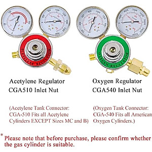 AWLOLWA Oxygen Acetylene Torch kit, Medium Duty Cutting Torch and Welding Kit