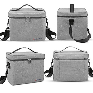 Aprikostein Small Cooler Asclassic, Soft Cooler Bags Insulated 17L 20 Can Portable Collapsible Cooler, Lunch Box Cooler for Men Work Beach Travel Camping, Gray