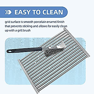 NEURARC 19.5 Inch Stainless Steel Grill grates Replacement Parts for Weber 7524 7528,Genesis 300 Series,Genesis E-310 E-330,Set of 2 Cooking Grid Grates(19.5" x 12.9")