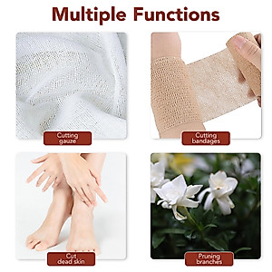 Craft Scissors, Stainless Steel Long Handle Small Scissors Multifunctional Bent Tip Tweezers Shears Professional Handcraft Scissors for Cutting Fabric Paper Photos