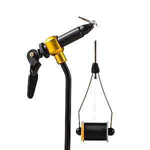 Goture Black Bullet Head Bobbin with Ceramic Tips,Fly Fishing Tying Tool Made of Iron and Ceramic,Lure Making Tool