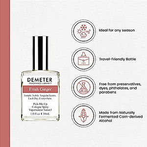 DEMETER Fresh Ginger 1 Oz Cologne Spray, Perfume for Women and Men