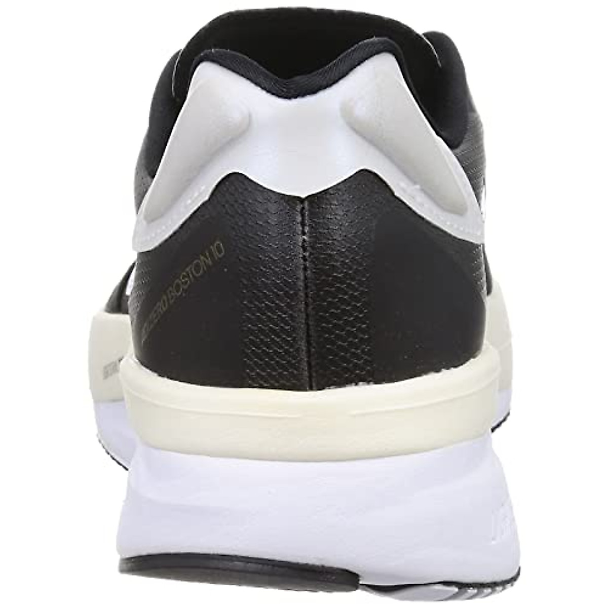 adidas Women's Adizero Boston 10 Sneaker, Black/White/Gold Metallic, 8.5