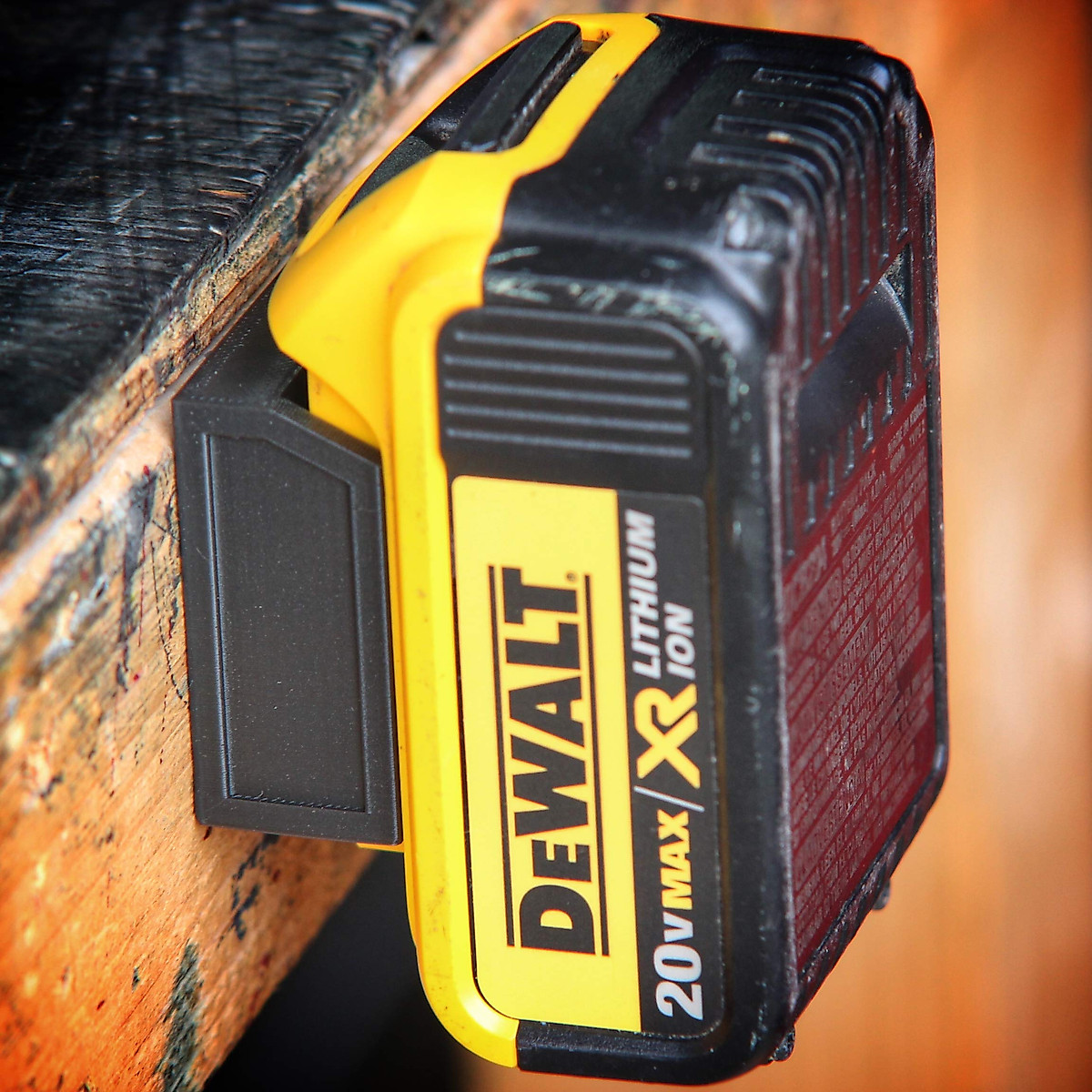Battery Mount Adapter Dock Holder Compatible with Dewalt 20v Batteries.