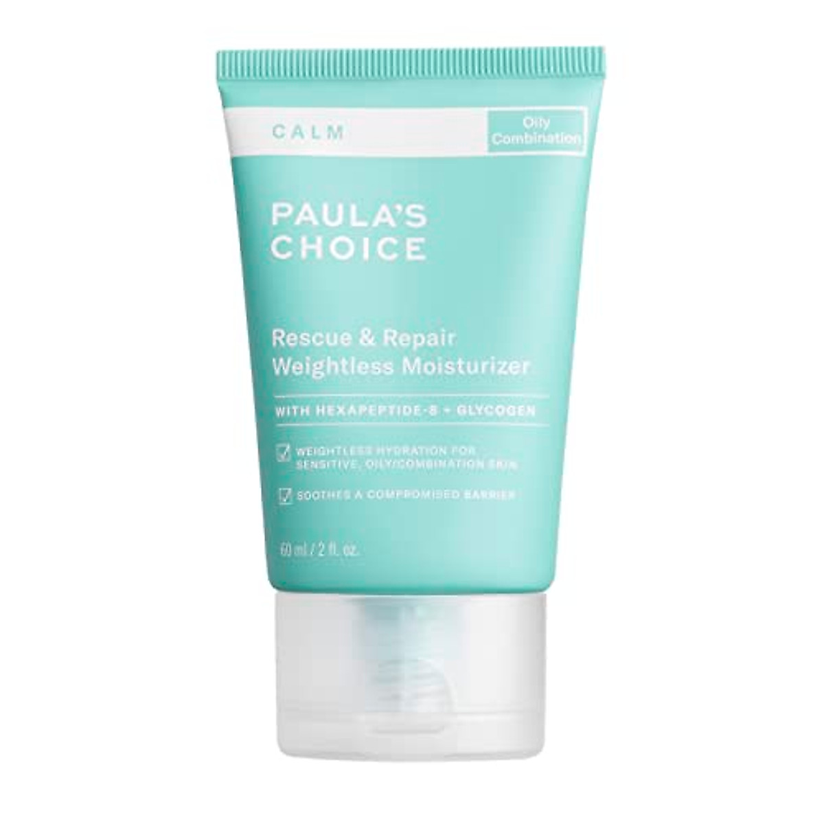 Paula's Choice CALM Rescue & Repair Moisturizer for Sensitive, Oily + Combination Skin, Soothes Redness, Suitable for Rosacea-Prone & Eczema-Prone Skin, Fragrance-Free & Paraben-Free, 2 Fl Oz