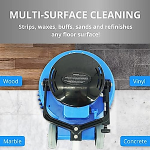 Prolux Core Heavy Duty Single Pad Commercial Polisher, Floor Buffer Machine, Scrubber, 15 Inch Commercial Duty w/ Hard Brush Only