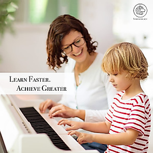 Removable Piano Keyboard Note Labels for Learning, Piano Notes Guide & Piano Keys Guide - 88-Key Full Size, Say Goodbye to Piano Key Stickers & Piano Keyboard Stickers (Colorful)