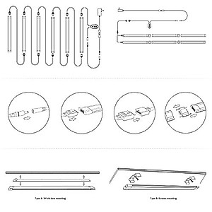 Smart Light Strip Uner Cabinet Lighting RGB Muti-Color Strips Light for Child Bed Room,Gaming,Movie Night,Sideboard Ambient Lighting Decor,Works with Alexa,Google Home Voice Speaker,Phone App,6pcs
