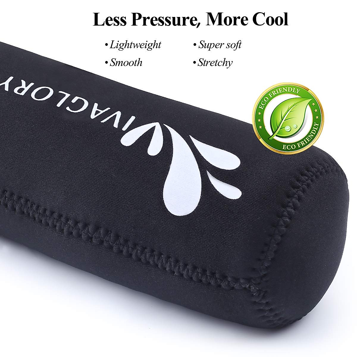 VIVAGLORY Neoprene Water Bottle Holder, Insulated Water Bottle Sling with Adjustable Shoulder Strap, Great for Stainless Steel & Plastic Bottles with 2.8"-3.2" Diameter, Sport & Energy Drinks