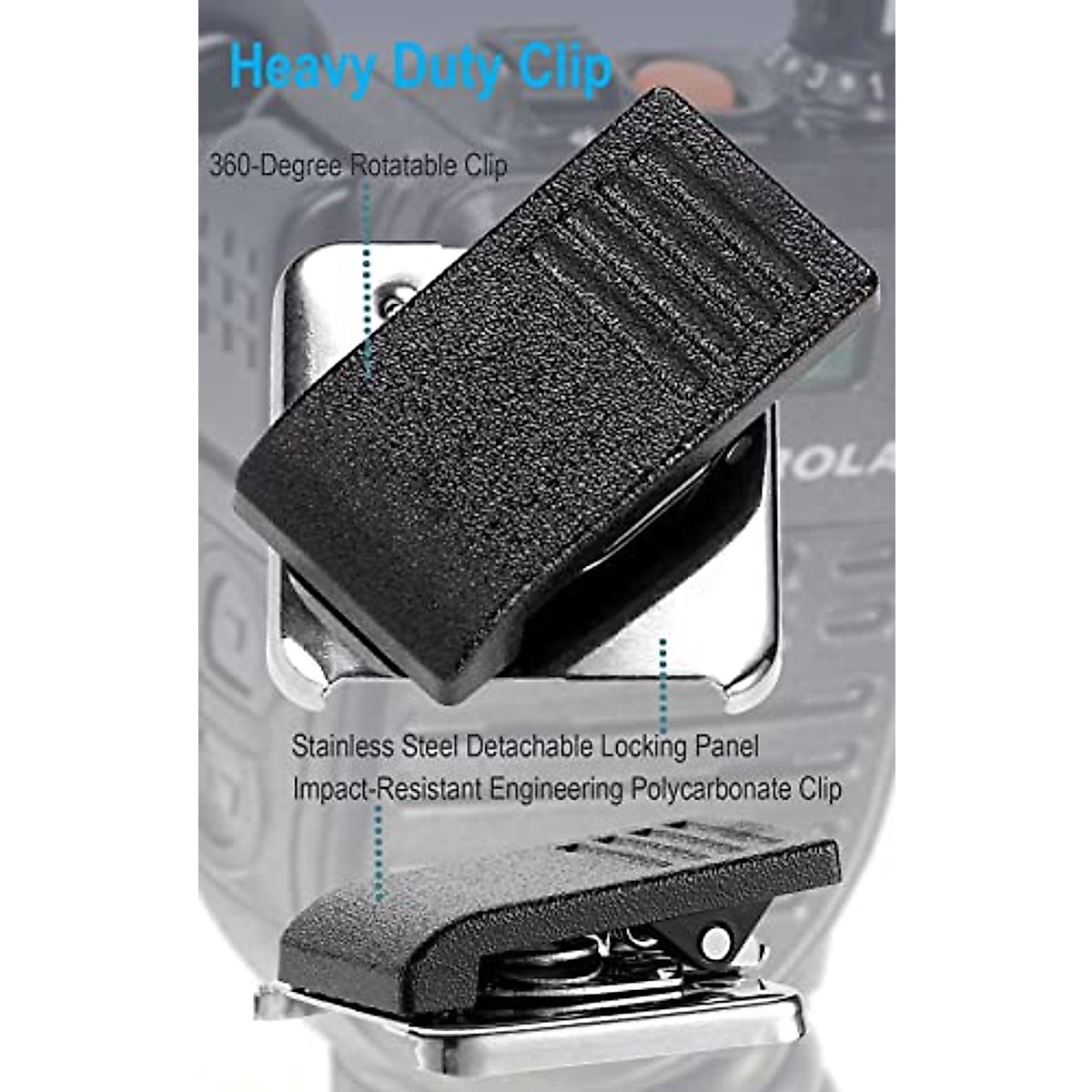 commountain Heavy Speaker Mic Compatible with Baofeng Radios BF-F8HP BF-F9 UV-82 UV-82HP UV-82C UV-5R UV-5R5 UV-5RA UV-5RE UV-5X3 and Kenwood BTECH Retevis TYT Radios, Shoulder Microphone