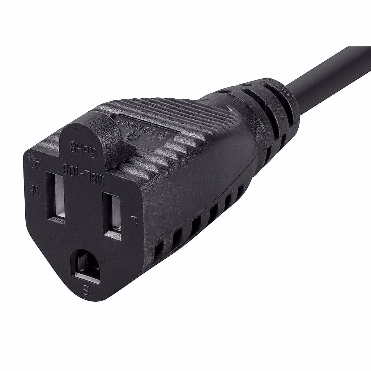 Monoprice Desktop Computer Power Cord - IEC 60320 C14 to NEMA 5-15R, 10 Amp, 1250 Watt, SVT, 125 Volt, 18AWG, 6 Feet, Black