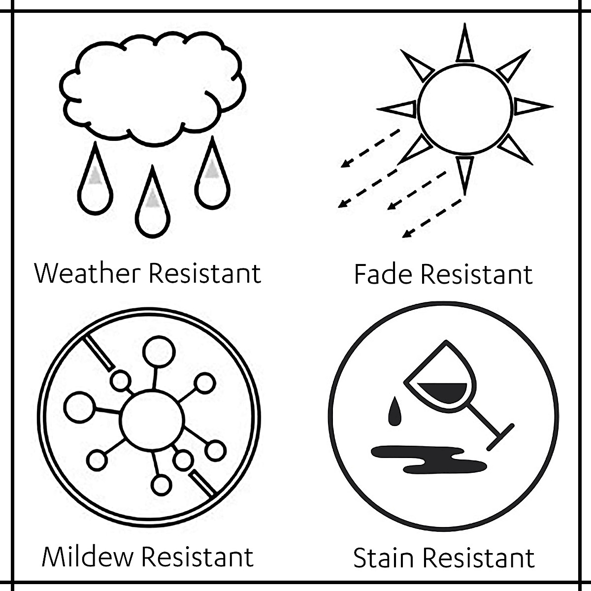 RULU Set of 3 1 Settee (44"x19"x5") & 2 Pieces of Wicker Seats (19"x19"x4") Malitta Papaya Outdoor/Indoor Cushions Set, Multi