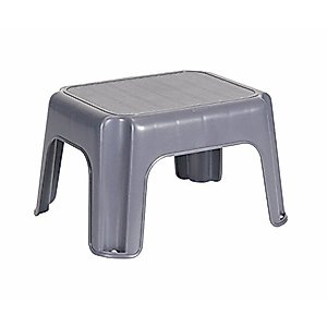 Rubbermaid One-Step Stool, Bisque, Holds up to 200 Pounds, Ideal for Home, Office, Garage, Durable Step Stool, FG275300CYLND, 7.1 inches Height, Gray