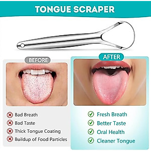 Tongue Scraper, Tongue Cleaner, Oral Care Tongue Scrubber, Tongue Cleaning Brush (1pcs)