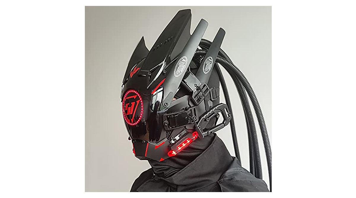 KYEDAY Futuristic Punk Mask for Men - Perfect for Cosplay