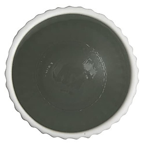 Bloomingville Tall White Ceramic Fluted Vase