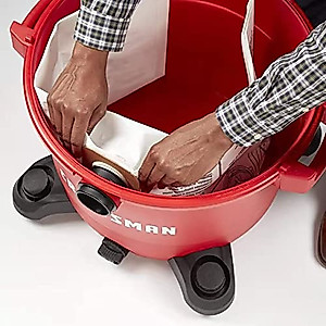 Pack 6 Vacuum Bags For Craftsman 16 to 20 gallon Shop Vac and Ridgid 16 Gal Shopvac Dust Collection Bags, CMXZVBE38749 Replacement Parts Accessories Kit