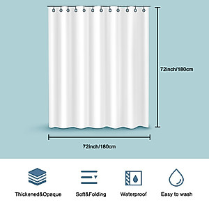 CHULEAG Flamingo Monstera Jungle Shower Curtains - Tropical Plant Design, Bring The Jungle into Your Bathroom, Waterproof Fabric, 72 x 72 Inches, with 12 Hooks