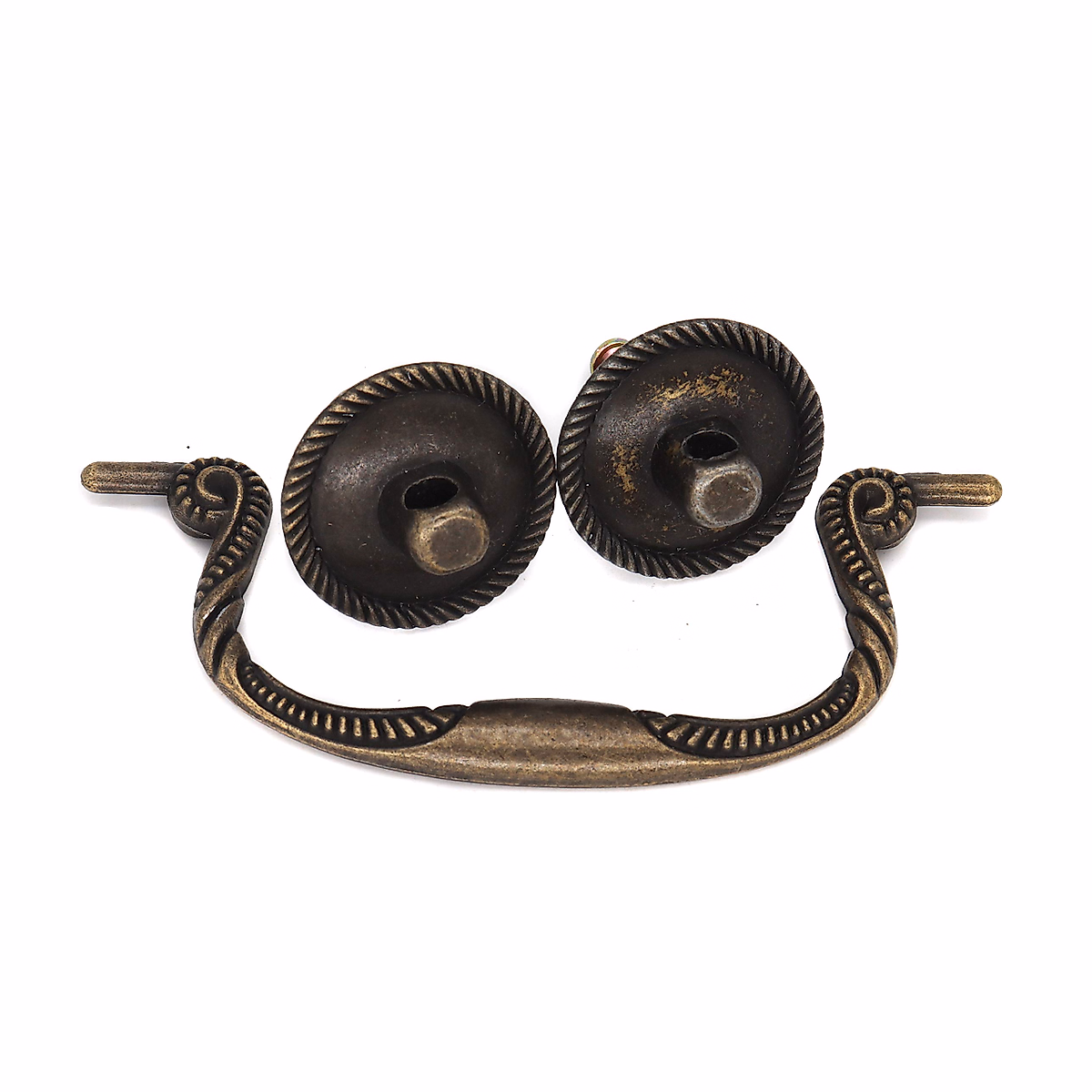 binifiMux 2-Pack 3.5 Inch Antique Vintage Cupboard Cabinet Drawer Pulls Handles, 2 Holes