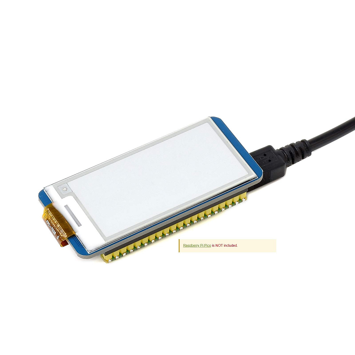 waveshare 2.13inch E-Ink Display HAT 250×122 Pixels Black White Two Color E-Paper Module epaper Screen for Raspberry Pi Pico Microcontroller Board,Support Partial Refresh