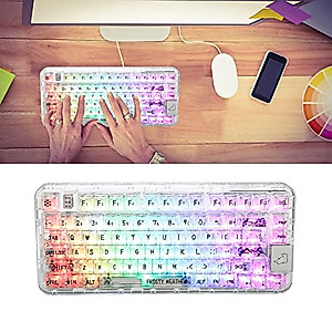 Yoidesu Gasket Mechanical Keyboard, 2.4Ghz Bluetooth 5.1 USB C Wired Wireless Gaming Keyboard with 3750mAh Battery, RGB for Windows, for Mac OS, for iOS, for Android