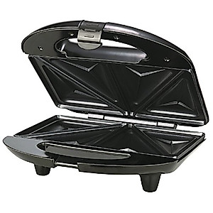 Brentwood Compact Dual Sandwich Maker, Non-Stick, Black