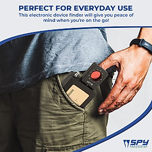 Spy Hawk Maxi-Tech Personal Hidden Devices Detector - Perfect for Detecting Hidden Cameras, Hidden GPS Trackers, Computer Transmitters, and Audio Bug Detector - Anti-Spy RF Detector Up to 10 GHz