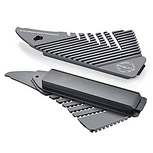 ELUTENG Heatsink SSD PS5 with 4 Thermal Pads PS5 SSD Heatsink Cover NVME PS5 2 in 1 Heatsink for PS5 Aluminum M.2 2280 SSD Cooling Mounting Post Kit Heat Sink for PS5 Computer Gaming PC Use(Black
