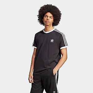 adidas Originals Men's Adicolor Classics 3-Stripes T-Shirt, Black, X-Large
